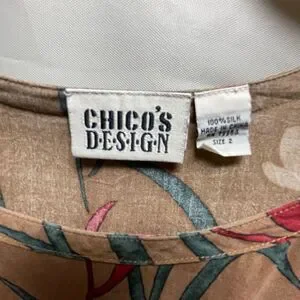 Chico's | Dresses | Vintagechicos Design Size L 20 Silk Midi Dress ...